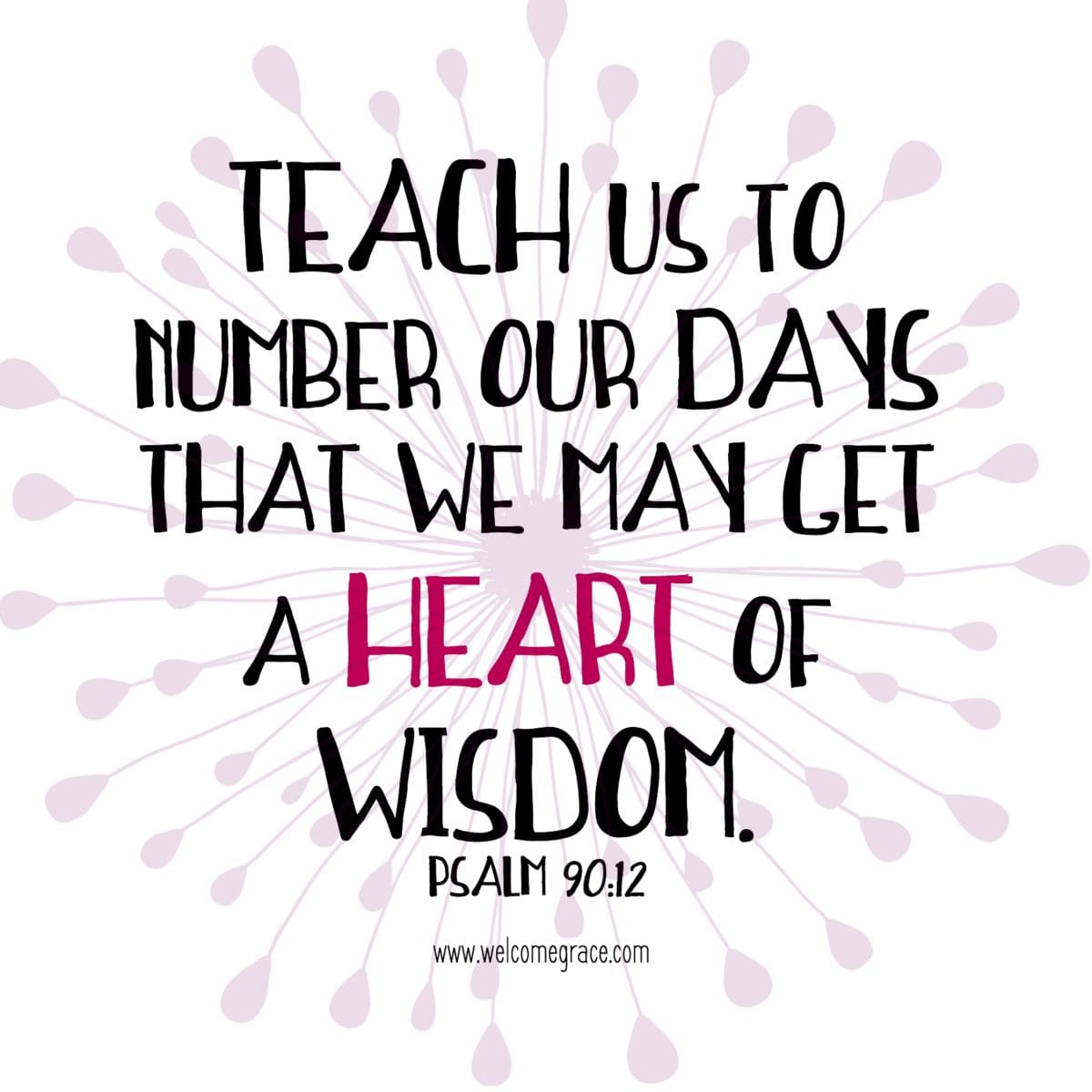 the importance of numbering our days - Welcome Grace